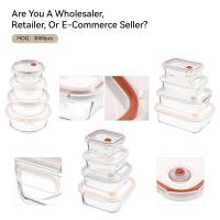China IKOO Borosilicate Glass Food Container with Vented 4 Lock PP Lid for sale
