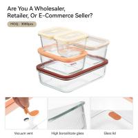 China IKOO Wholesale Glass Containers for Food Storage Air Tight for sale