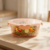 China IKOO BPA Free Colored Borosilicate Glass Food Container with Airtight Cool Lock Lid FDA/LFGB Approved for sale