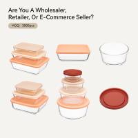 China Microwave and Dishwasher Safe Borosilicate Glass Food Storage Containers with BPA-Free Lids for sale