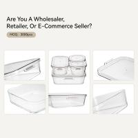 China IKOO Borosilicate Glass Food Container Set 240ml,1370ml with Simple Lid for sale