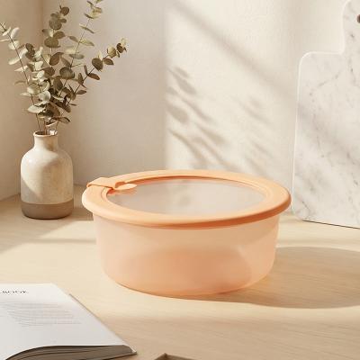 China IKOO LFGB/FDA Certified Glass Food Storage Container with Glass Lids Round for sale