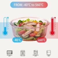 China IKOO Wholesale Freezer Safe Borosilicate Glass Food Storage Containers for Pantry and Kitchen for sale