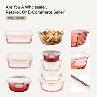 China IKOO Wholesale Freezer Safe Borosilicate Glass Food Storage Containers for Pantry and Kitchen for sale
