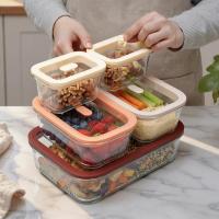 China Instagrammable glass airtight food storage containers with minimalist chic style for Social Commerce & Influencer-driven Brands for sale