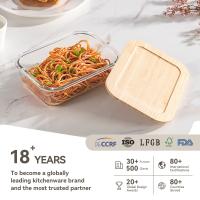 China IKOO FDA/LFGB Approved Microwave Safe Borosilicate Glass Food Container for sale