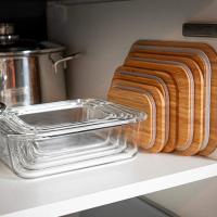 China IKOO FDA/LFGB Approved Microwave Safe Borosilicate Glass Food Container for sale