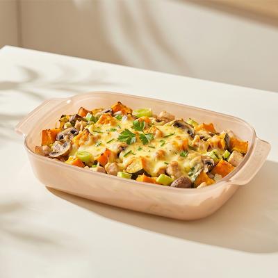 China IKOO Oven Safe Borosilicate Glass Pans Factory Direct Sourcing for sale