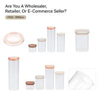 China Mass Production Multi-Size Borosilicate Glass Canisters Sets for the Kitchen & Pantry food storage jar for sale