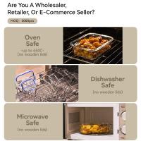 China Global Safety Certified Borosilicate Glass Food Container with Lid for sale