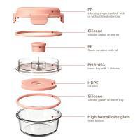 China Leak Proof 1050ml Glass Food Storage Containers with Glass Lid for Home Goods Store for sale