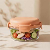 China Leak Proof 1050ml Glass Food Storage Containers with Glass Lid for Home Goods Store for sale