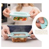 China IKOO Plastic Free Borosilicate Glass Food Storage Containers with Lids Bulk Deal for sale
