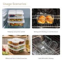 China IKOO BPA-free Modular Design Glass Food Storage Containers with Glass Lid for Home Goods Store for sale