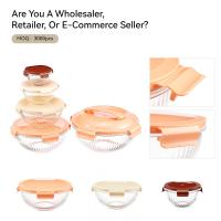 China Bpa Free Thick Borosilicate Glass Nesting Bowls with Lids for Kitchenware & Small Appliance Brand Owners for sale