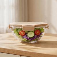 China Bpa Free Thick Borosilicate Glass Nesting Bowls with Lids for Kitchenware & Small Appliance Brand Owners for sale