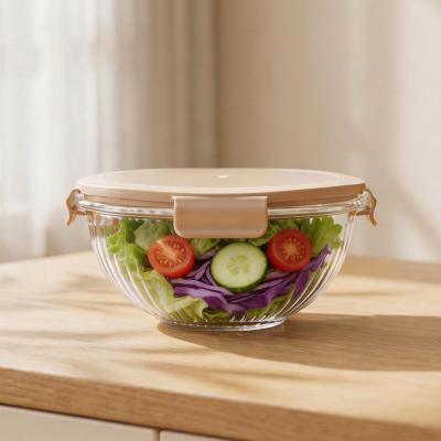 China Bpa Free Thick Borosilicate Glass Nesting Bowls with Lids for Kitchenware & Small Appliance Brand Owners for sale