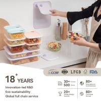 China 1150ml FDA/LFGB leak-proof borosilicate glass food  storage container with Aesthetic appeal for home goods store for sale