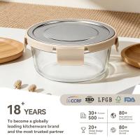 China chemical-free borosilicate glass food  storage container with drop test packaging for Premium DTC lifestyle brands for sale