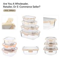 China chemical-free borosilicate glass food  storage container with drop test packaging for Premium DTC lifestyle brands for sale