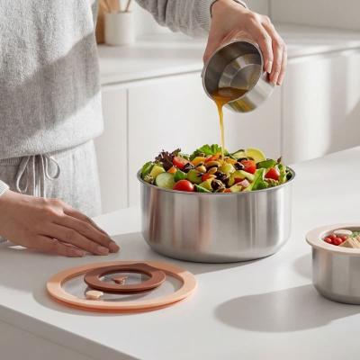 China Premium Grade Microwave Safe Stainless Food Containers With Modern Minimalist Design For Lifestyle & Health Brands for sale