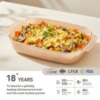 China China Supplier IKOO 700ml Non Stick Coating Glass Baking Dish Oven Safe for sale