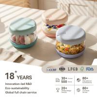 China IKOO Microwave Safe BPA-Free Leakproof Glass Ramen Bowl with Lid - Stackable Glass Food Storage Container for sale