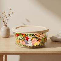 China IKOO High borosilicate glass food container with customizable lid color and design available in rectangular square and round shapes for sale