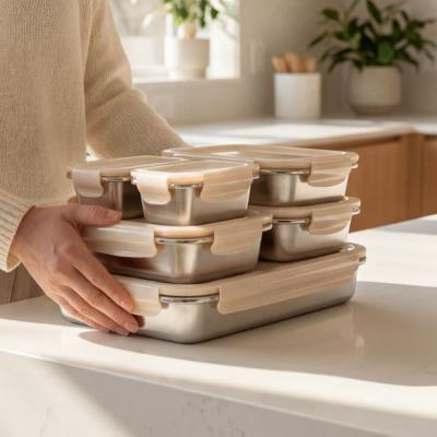 China Durable Design Stainless Food Containers With Bsci Certification For Eco-friendly & Sustainable for sale
