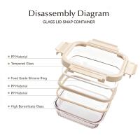 China Unique Color Microwave Safe Glass Containers With Glass Lids For Grocery Chains & Private Label Distributors for sale