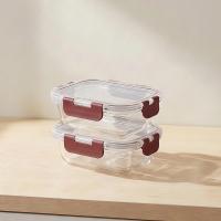 China OEM/ODM Eco-friendly Borosilicate Glass Food Storage Containers With Lids For Mid-to-High-End Home & Kitchenware Brands for sale