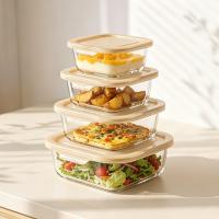 China IKOO High Borosilicate Glass Food Container with PP Lid - Thermal Shock 120℃, Leak Proof, and Airtight for Safe Storage for sale