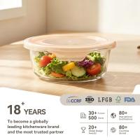 China IKOO High Borosilicate Glass Food Container with PP Lid - Thermal Shock 120℃, Leak Proof, and Airtight for Safe Storage for sale