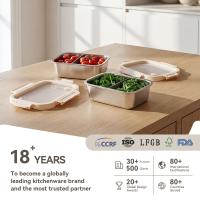 China Leak-proof Stainless Lunch Box Microwave Safe With Divider For Outdoor , Camping & Meal Prep Distributors for sale