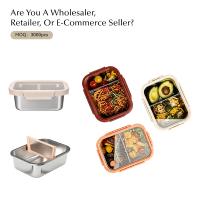 China Leak-proof Stainless Lunch Box Microwave Safe With Divider For Outdoor , Camping & Meal Prep Distributors for sale