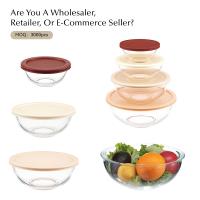 China Factory Direct Wholesale Commercial-Grade Heat-Resistant Glass Bowl Sets for Serving & Baking for sale