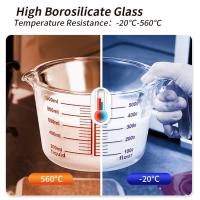China Borosilicate Glass Measuring Cups with PP Lids for Promotional & Loyalty Programs for sale