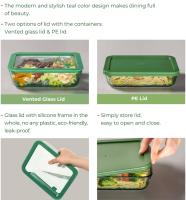 China Teal Borosilicate Glass Bakeware for Established Cooking Appliance Brands for sale