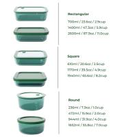 China Teal Borosilicate Glass Bakeware for Established Cooking Appliance Brands for sale
