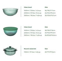 China Teal Borosilicate Glass Bakeware for Established Cooking Appliance Brands for sale