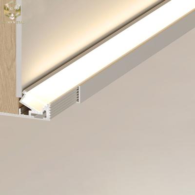 China Plasterboard Aluminium Led Strip Profile 30 45 Degree Angle for sale
