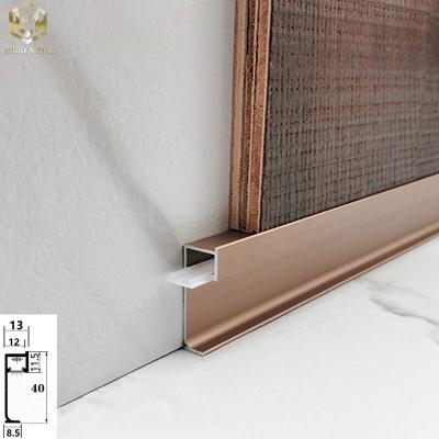 China Pre-Painted Aluminium Skirting Profile 2.5m Length With UV Protection Coating for sale