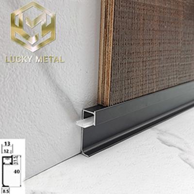 China 3mm Reinforced Aluminium Skirting Profile With Soundproof Core Layer for sale