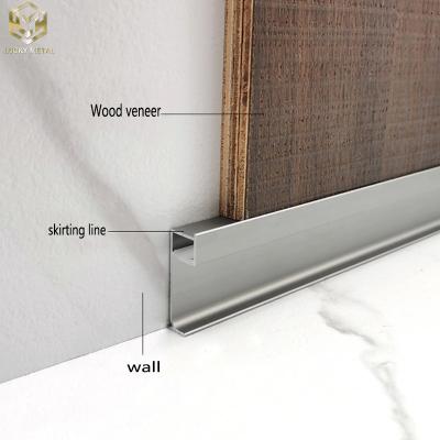 China Interlocking Aluminum Skirting Board System With Anti-Slip Surface For High Humidity Areas for sale