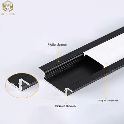 China U Shape Aluminium Led Strip Profile Channel Extrusion Recessed for sale