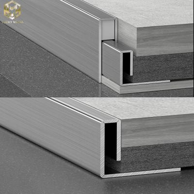 China ​15mm Corrosion Resistant Aluminium Trim Profiles With PVC Insert for sale