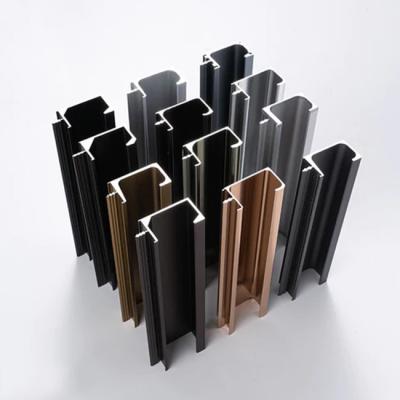 China 6061F Aluminium Profile Edge Aluminum Metal Frame Glass Doors For Cabinets for sale