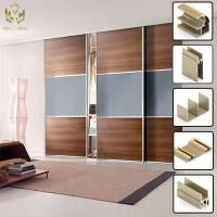 China 6063 Aluminum Alloy Powder Coated Customized Color Wardrobe Door Frame Aluminum Profile for sale