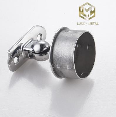 China Railing Accessories Hot Sell 304 316 Inox Round Tube Stainless Steel Handrail Bracket Glass Bracket Handrail Support for sale