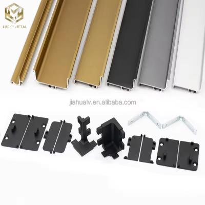China 6063 Aluminum Alloy G Profile Handle with Powder Coating and Customized Color for Kitchen Cabinets for sale